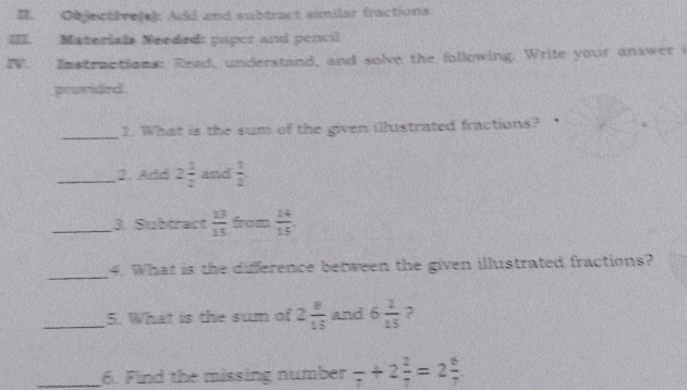 Objectives) Add and subtract similar | StudyX