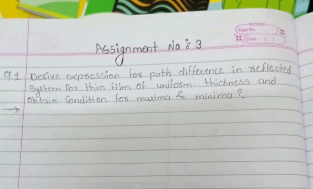 91 Derive expression for path difference in | StudyX