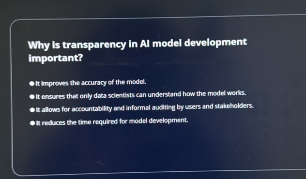 Why is transparency in AI model development | StudyX