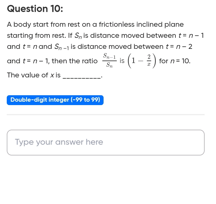 Question 10 A body start from rest on a | StudyX