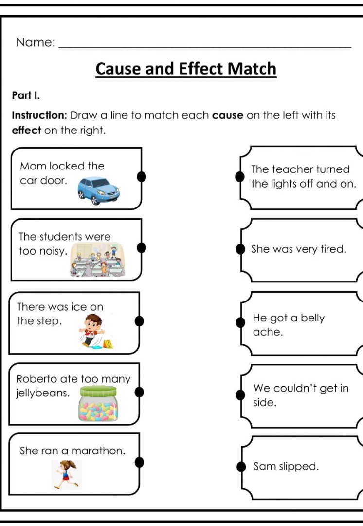 Cause and Effect Match Part I Instruction | StudyX