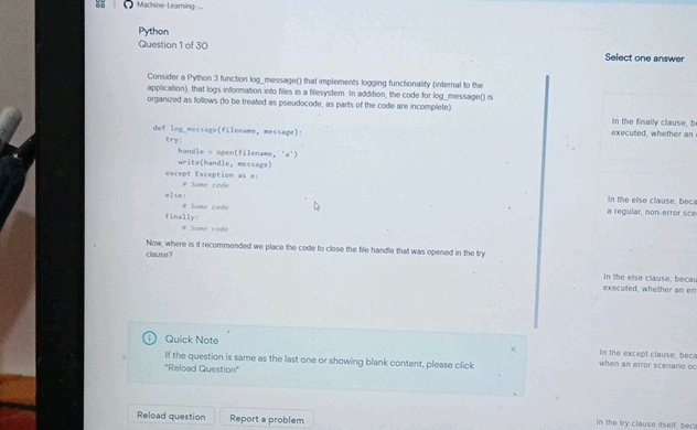 Machine-learning- Python Question 1 of 30 | StudyX