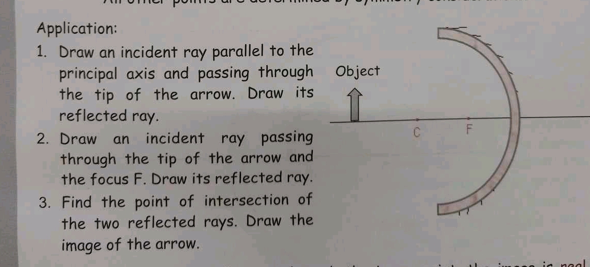 Application 1 Draw an incident ray parallel | StudyX