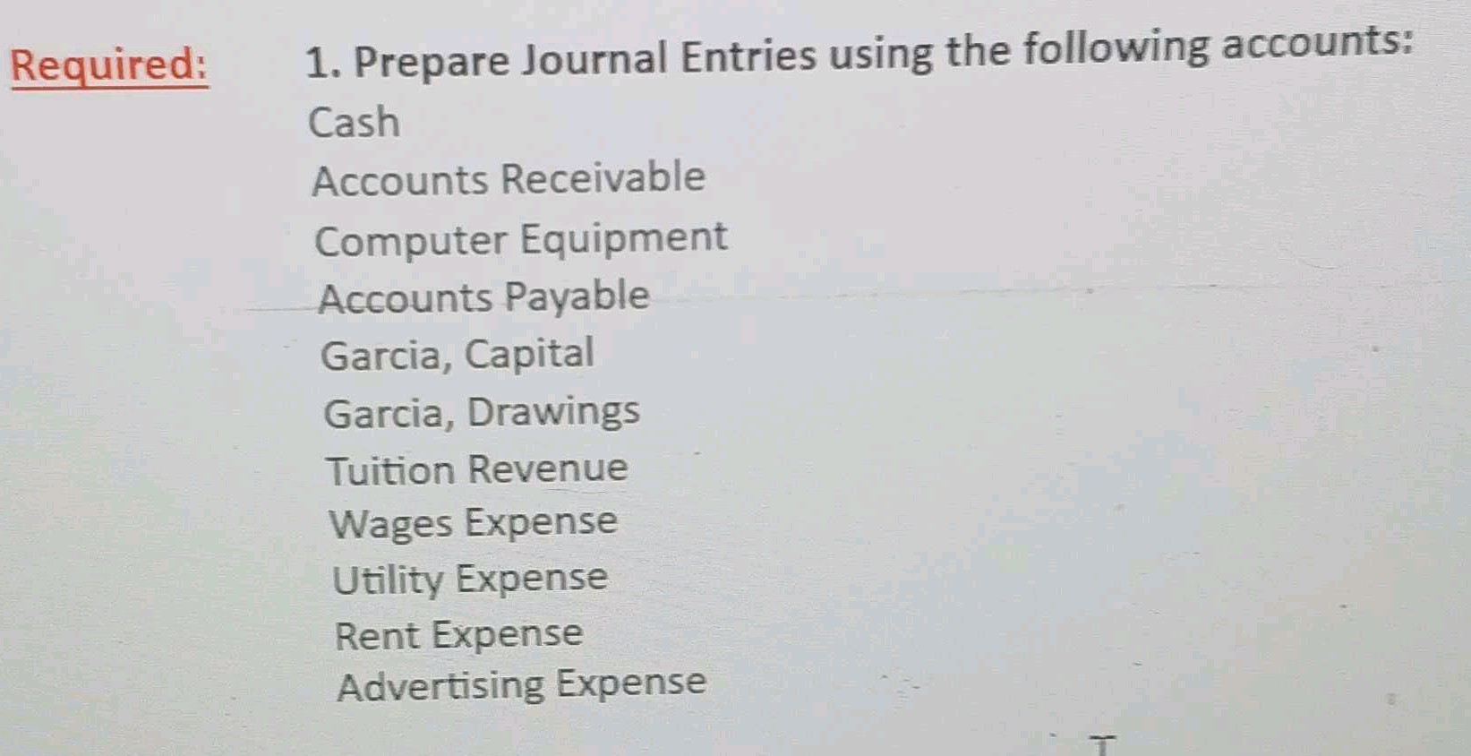Required 1 Prepare Journal Entries using the | StudyX