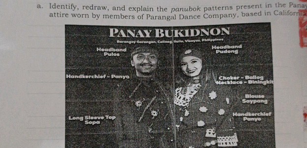 a Identify redraw and explain the panubok | StudyX