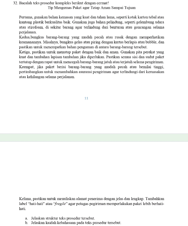 32 Bacalah teks prosedur kompleks berikut | StudyX