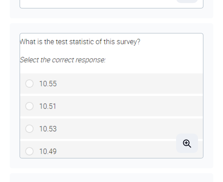 What is the test statistic of this survey