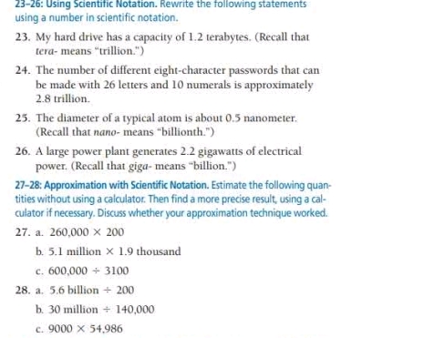 23-26 Using Scientific Notation Rewrite the | StudyX