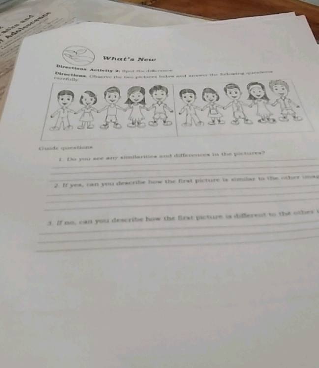 Directions Activity 3 Spot the difference | StudyX