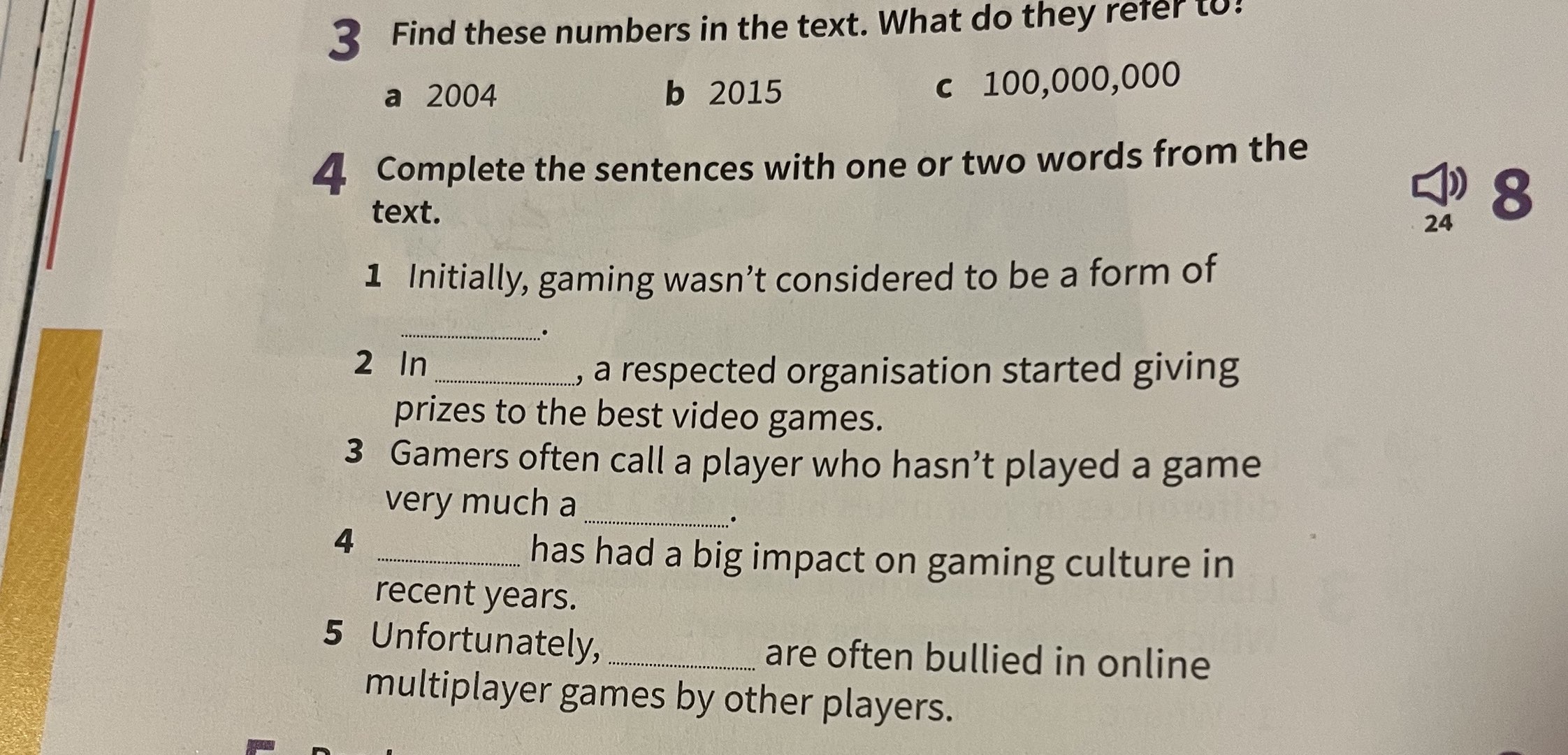 3 Find these numbers in the text What do | StudyX