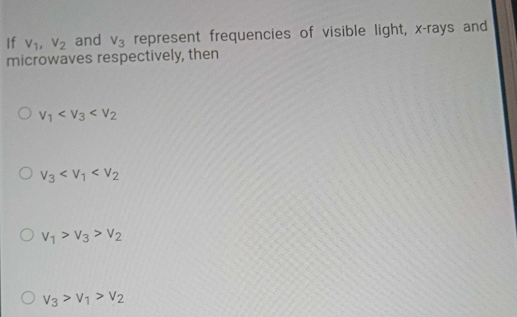 If V1 V2 and V3 represent frequencies of