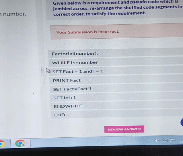 Given below is a requirement and pseudo code | StudyX