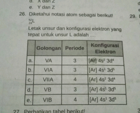 26 Diketahui notasi atom sebagai berikut | StudyX
