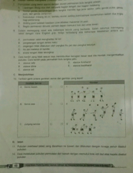 10 Tentukan gerak antara gerakan servis dan | StudyX