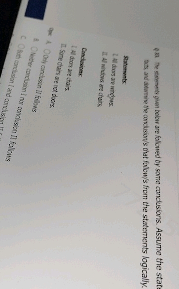 33 The statements given below are followed | StudyX