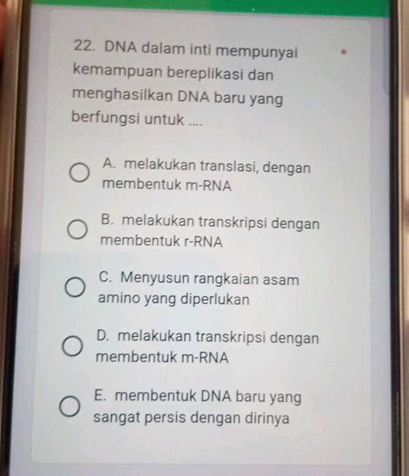 22 DNA dalam inti mempunyai kemampuan | StudyX