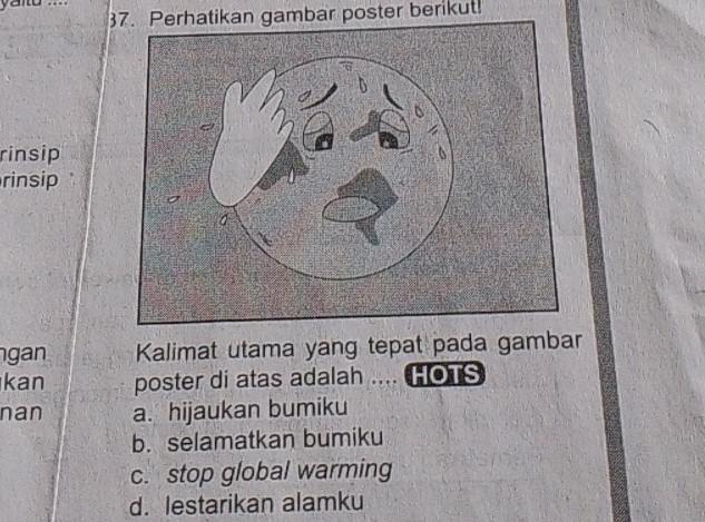 37 Perhatikan gambar poster berikut Kalimat | StudyX
