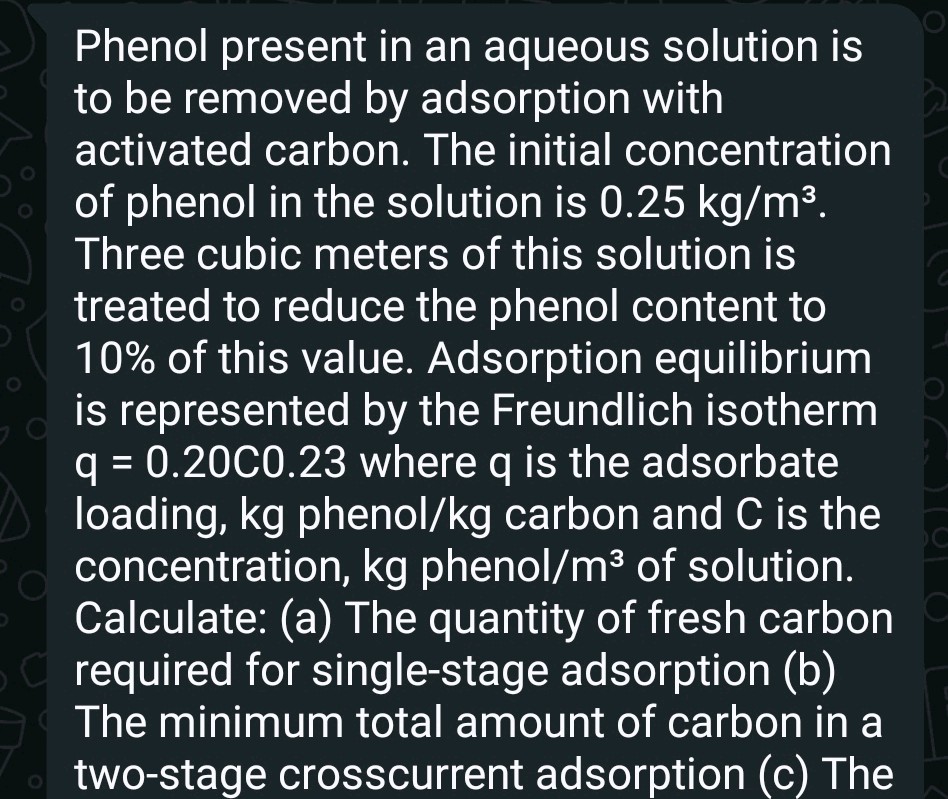 Phenol present in an aqueous solution is to | StudyX