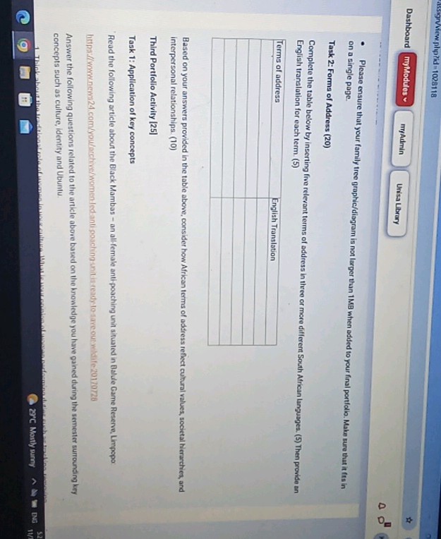 Dashboard myModules V myAdmin Unisa Library | StudyX