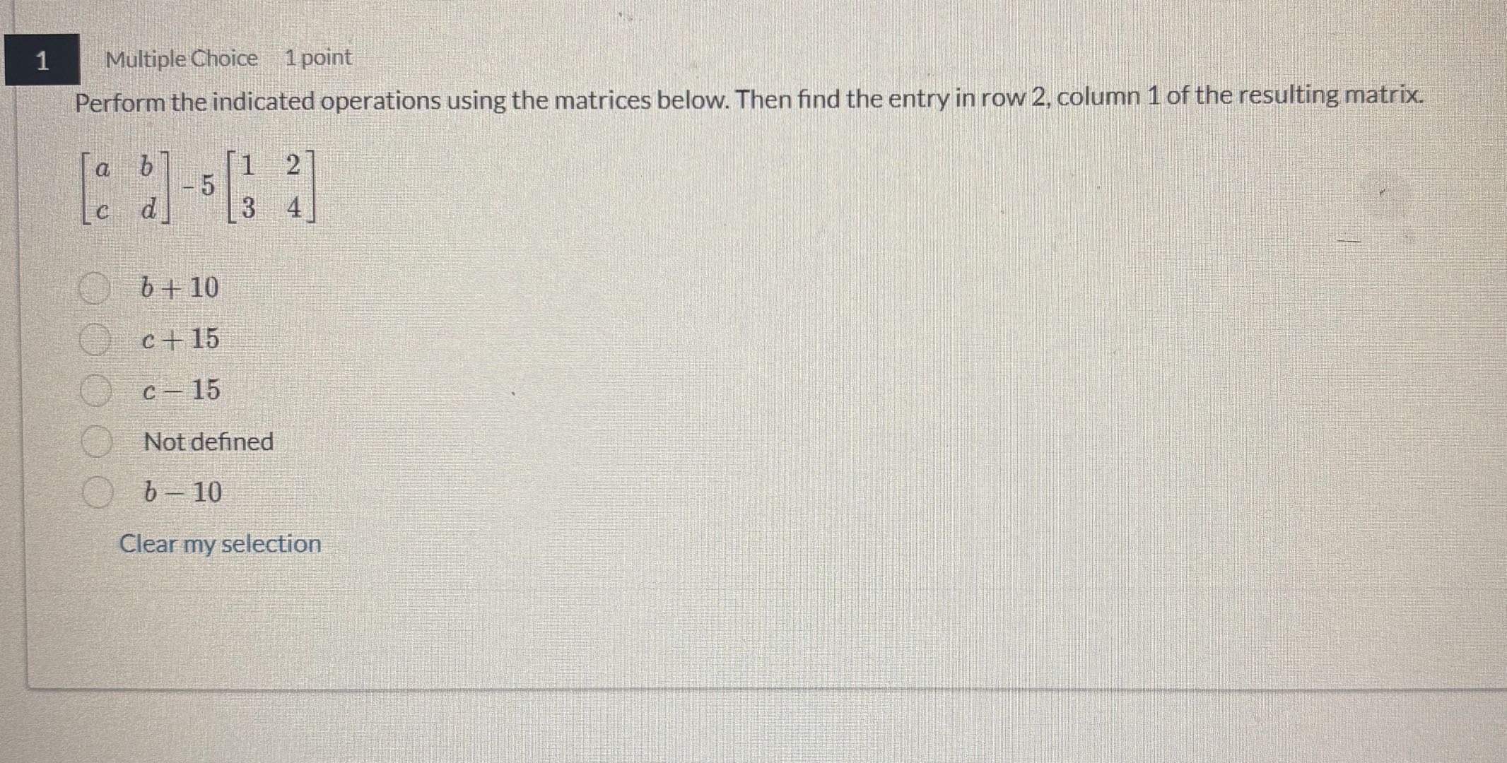 Multiple Choice 1 point Perform the | StudyX