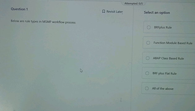 Question 1 Below are rule types in MSMP | StudyX