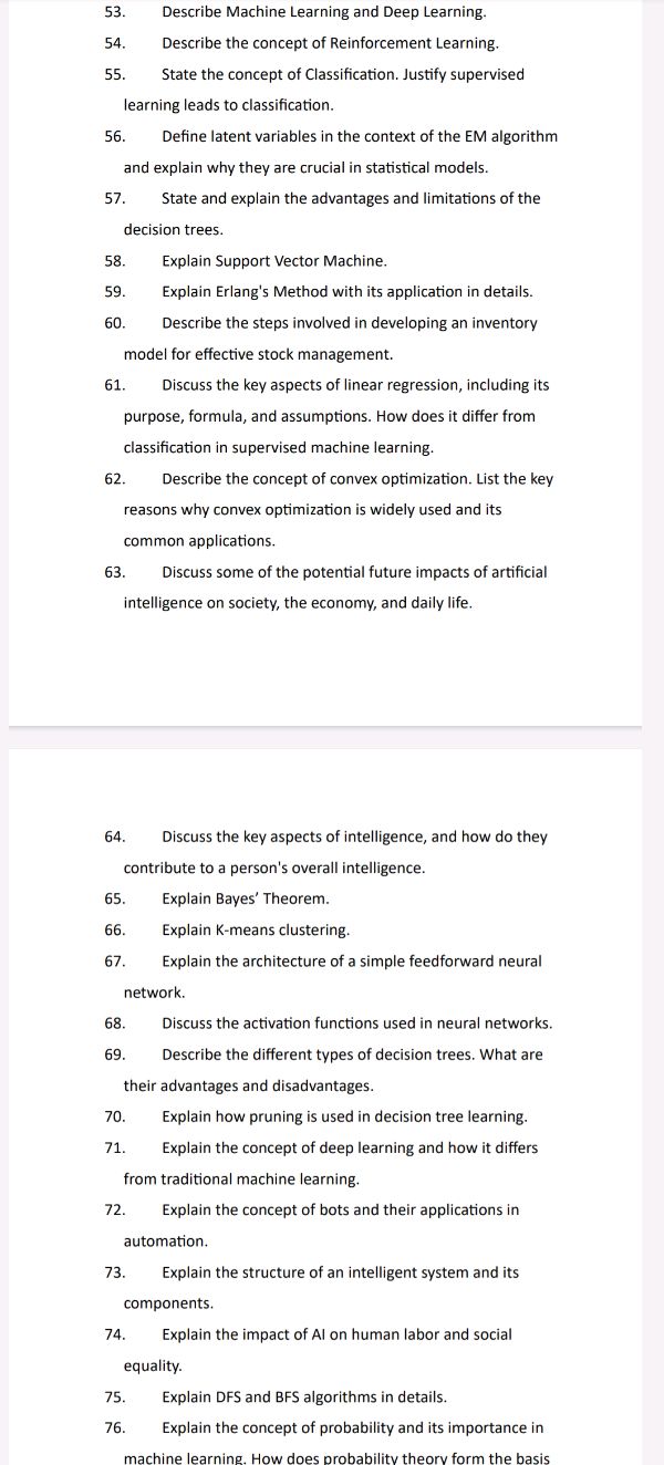 53 Describe Machine Learning and Deep | StudyX