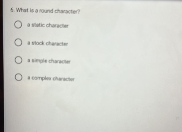 6 What is a round character a static | StudyX