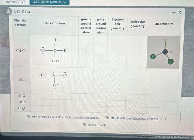 INTRODUCTION LABORATORY SIMULATION Lab Data | StudyX