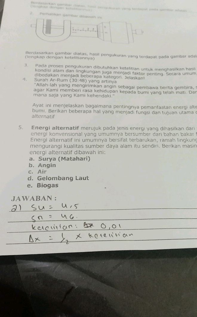 Berdasarkan gambar diatas hasil pengukuran | StudyX