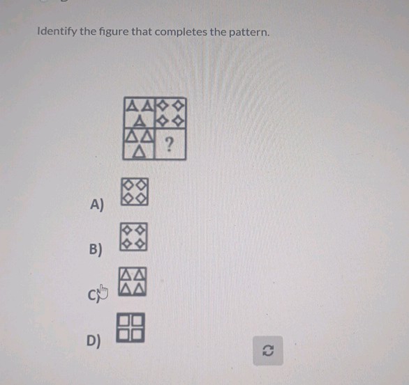 Identify the figure that completes the | StudyX