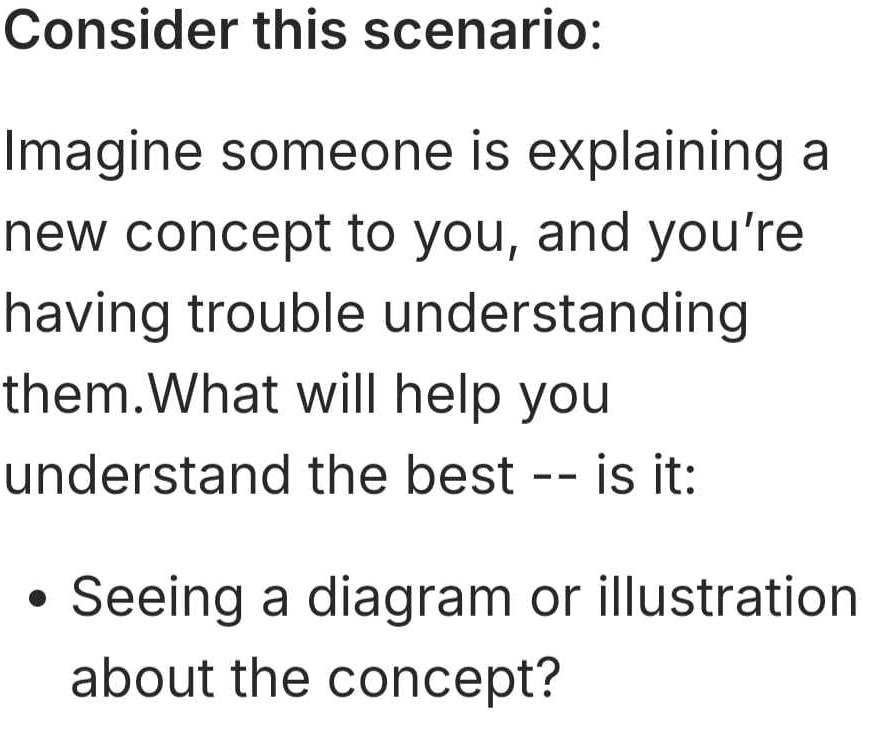 Consider this scenario Imagine someone is | StudyX