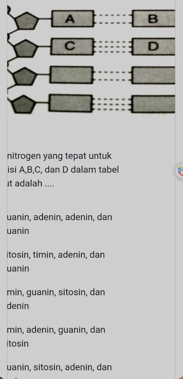 A B C D nitrogen yang tepat untuk isi ABC | StudyX