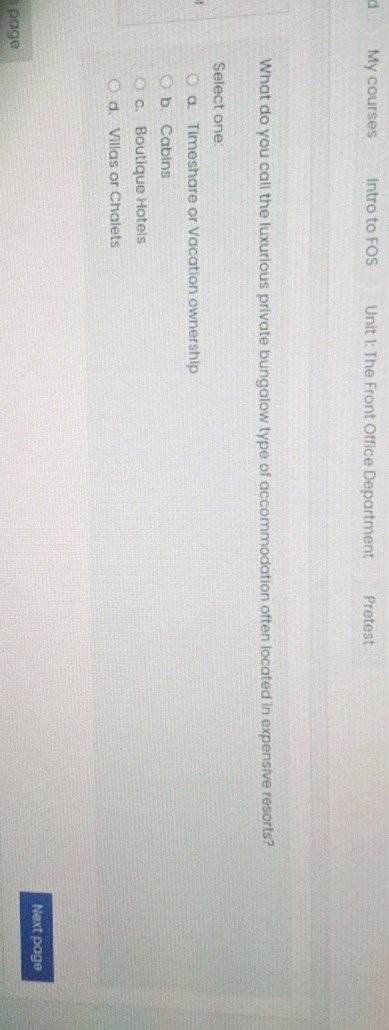 My courses Intro to FOS Unit I The Front | StudyX