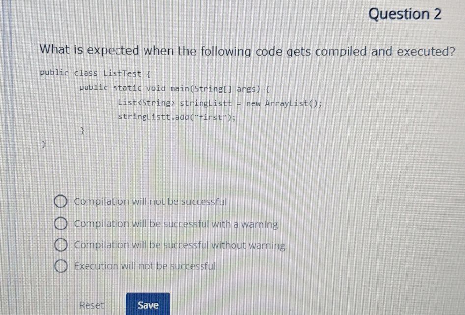 What is expected when the following code | StudyX