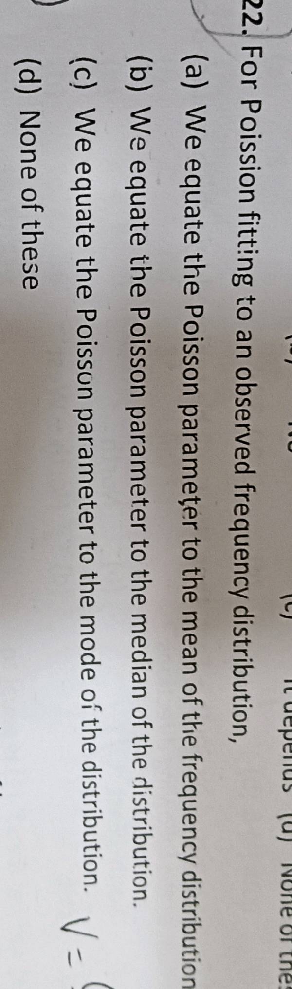 22 For Poisson fitting to an observed | StudyX
