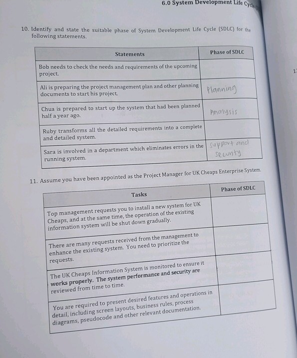 60 System Development Life Cycle 10 Identify | StudyX
