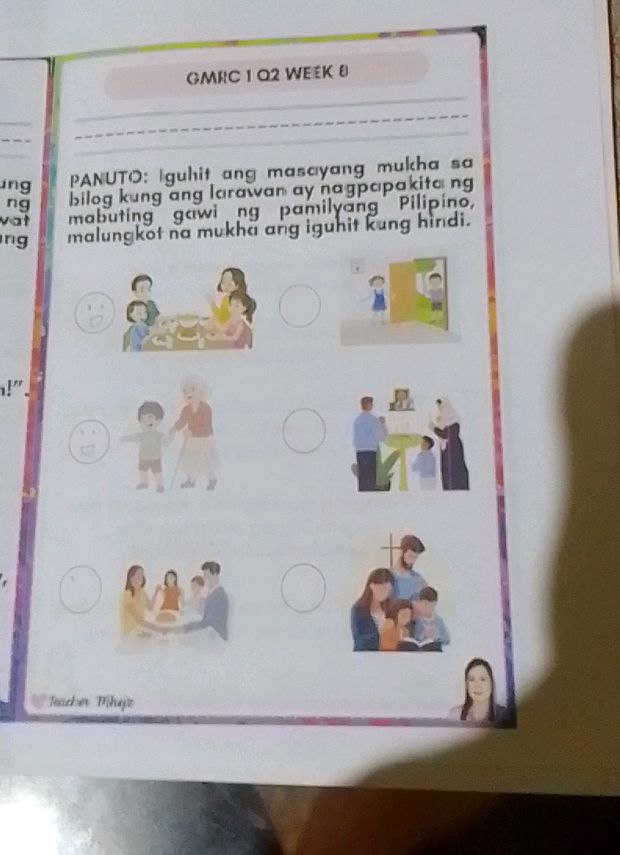 PANUTO Iguhit ang masayang mukha sa bilog | StudyX