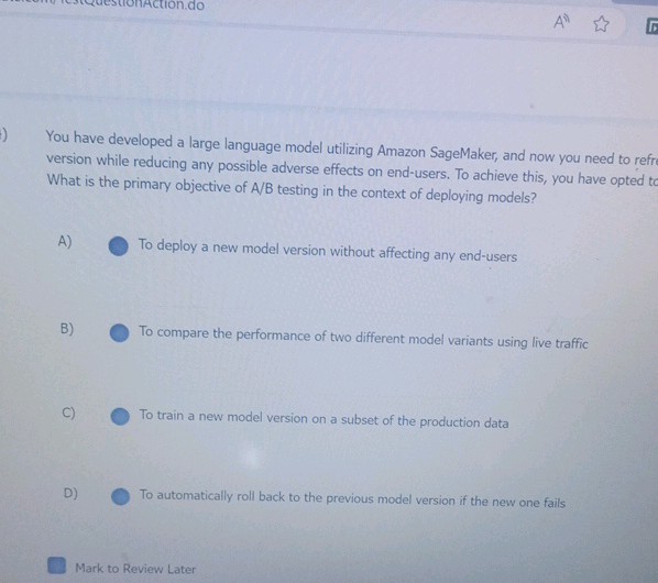 You have developed a large language model | StudyX