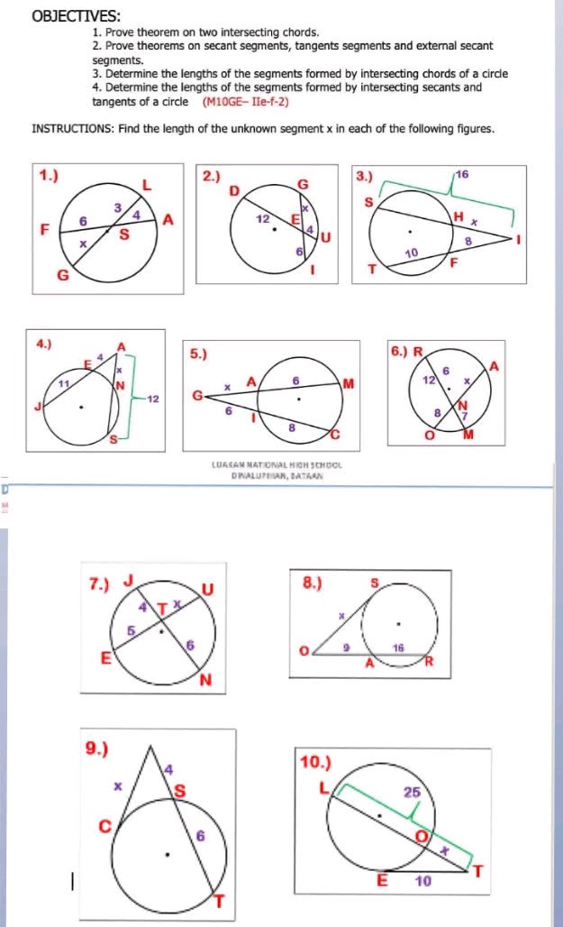 OBJECTIVES 1 Prove theorem on two | StudyX