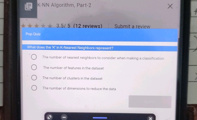 What does the K in K-Nearest Neighbors | StudyX