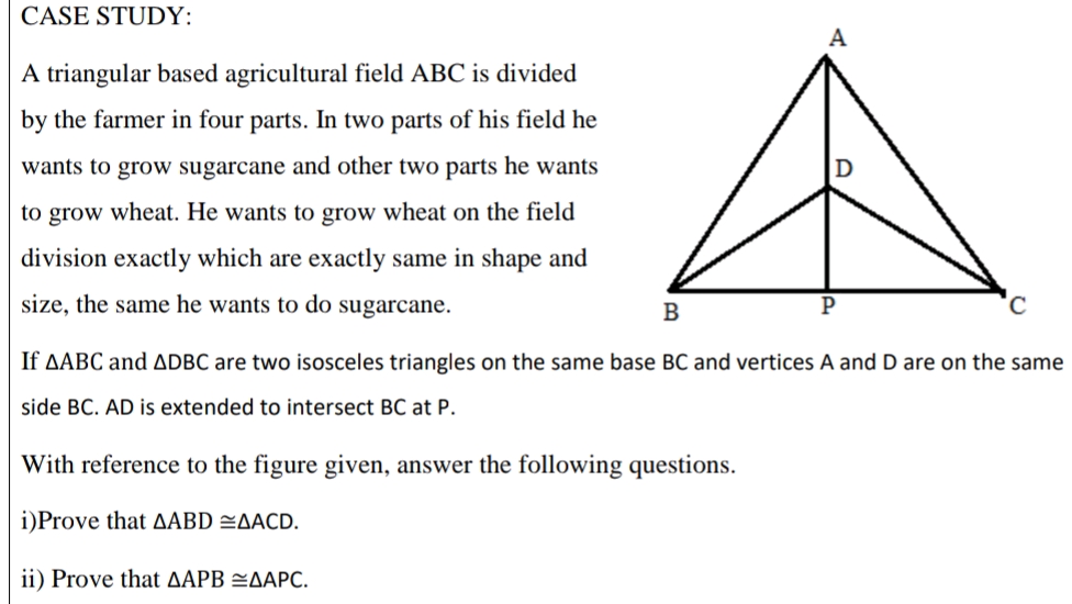 CASE STUDY A triangular based agricultural | StudyX