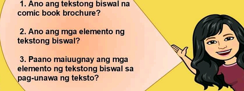 1 Ano ang tekstong biswal na comic book | StudyX