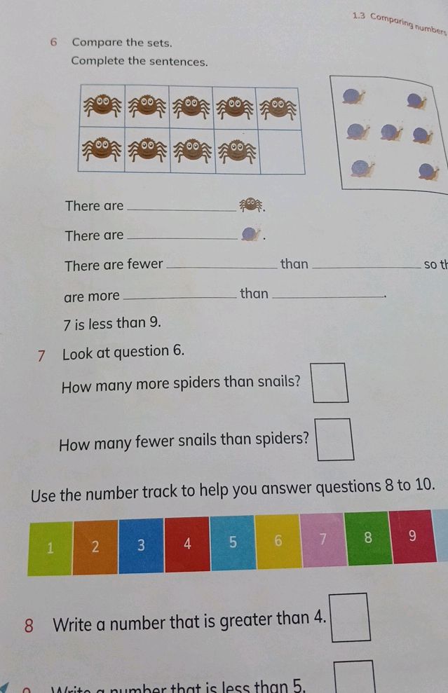 6 Compare the sets Complete the sentences | StudyX