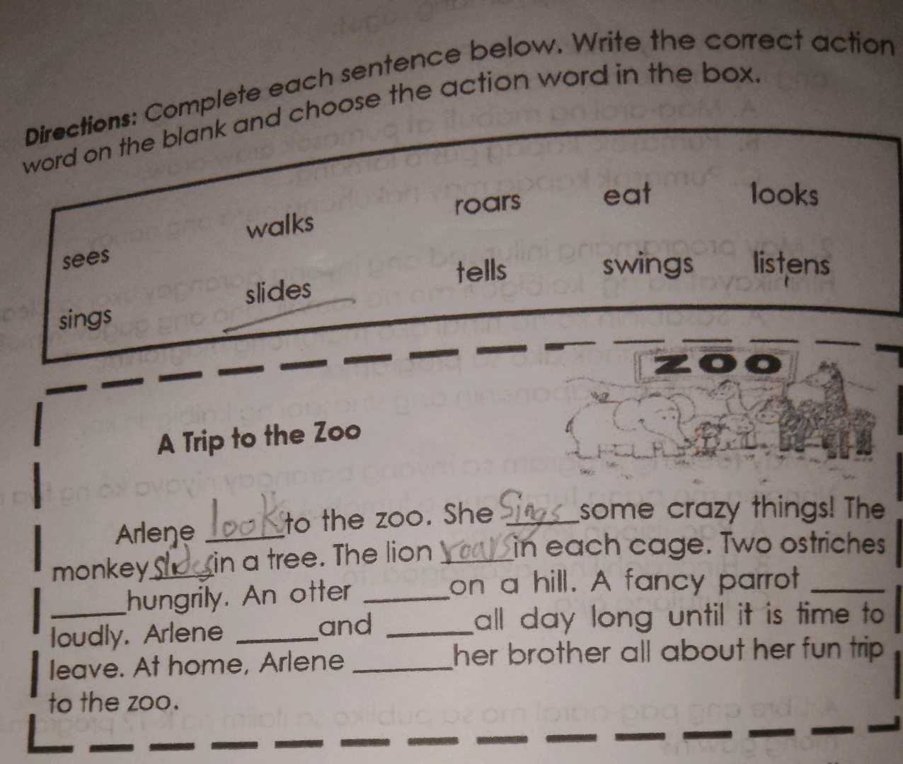 Directions Complete each sentence below | StudyX