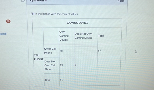 Fill in the blanks with the correct values | StudyX
