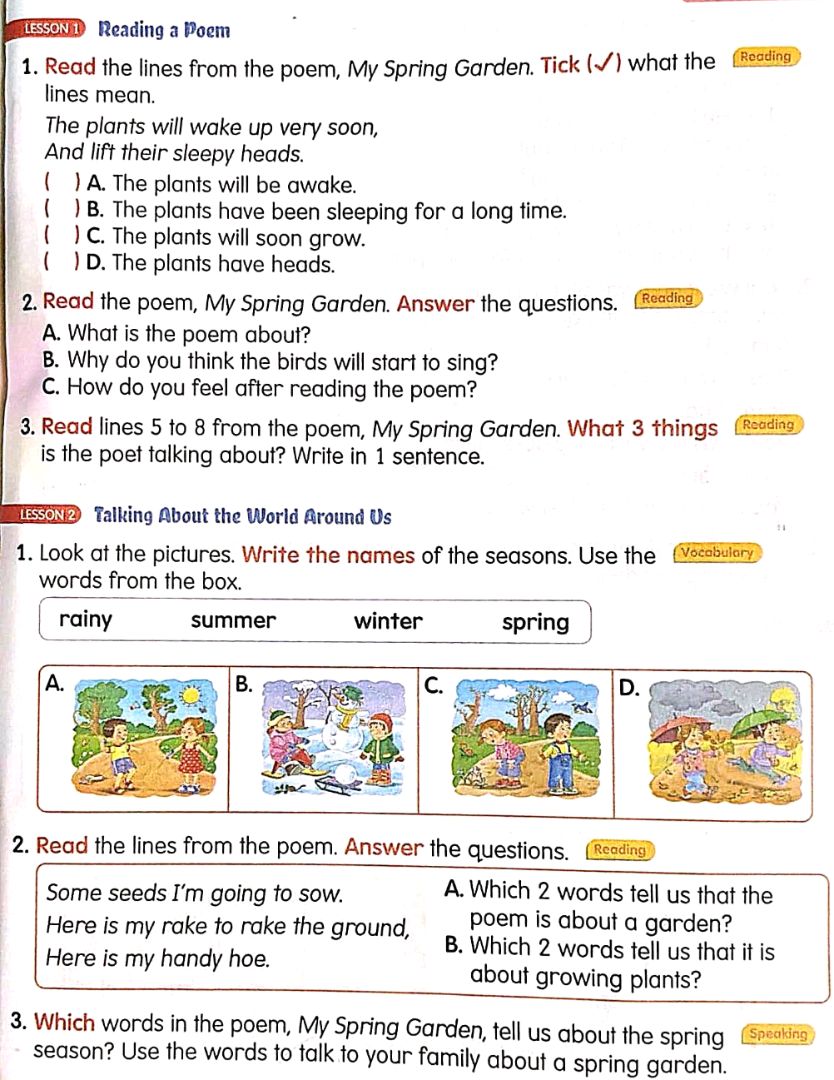 LESSON 1 Reading a Poem 1 Read the lines | StudyX