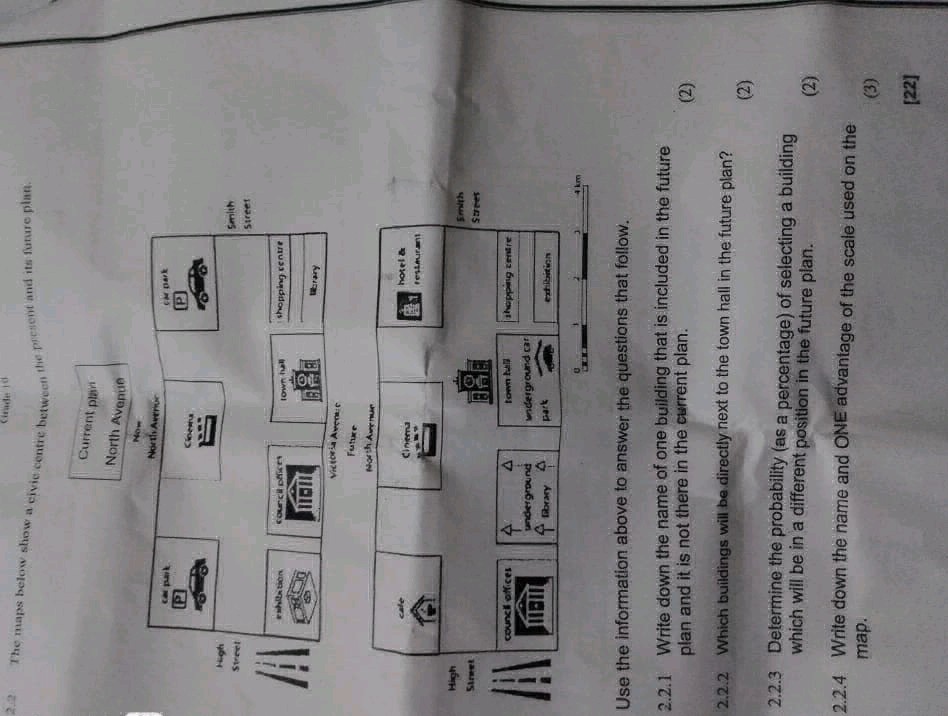 The maps below show a civie centre between | StudyX