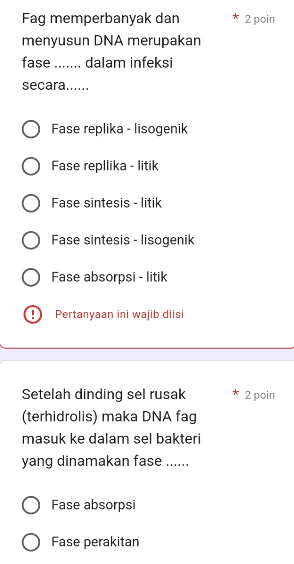 Fag memperbanyak dan menyusun DNA merupakan | StudyX