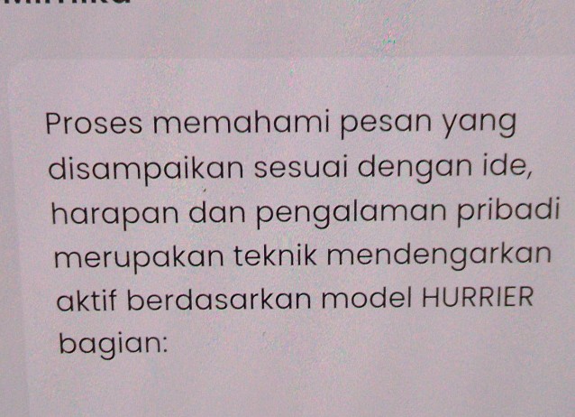Proses memahami pesan yang disampaikan | StudyX