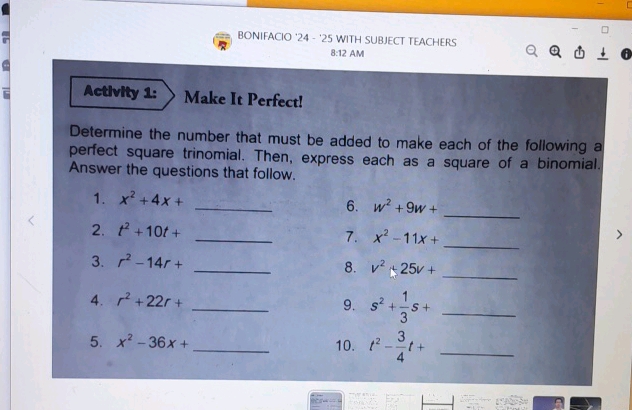 BONIFACIO 24 - 25 WITH SUBJECT TEACHERS | StudyX